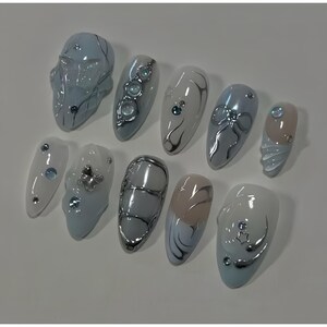 Y2K Babe Homemade 3D Press-on Nails - Etsy