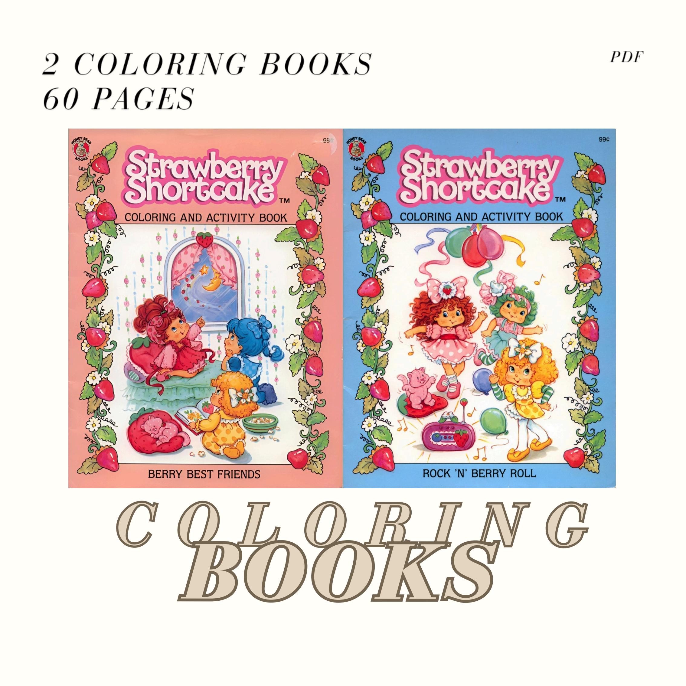 Vintage Coloring Books Set of 2 Printable 60 Pages Free PDF Instant ...