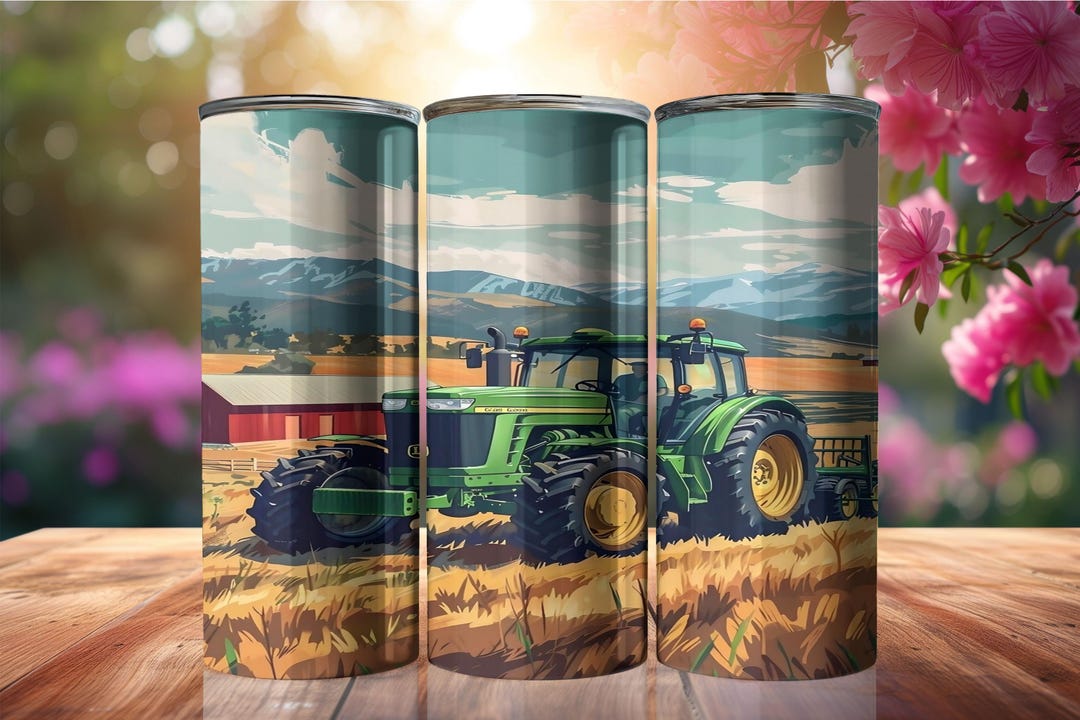 20 Oz Skinny Tumbler John Deere Tumbler, John Deere Vintage Grunge ...