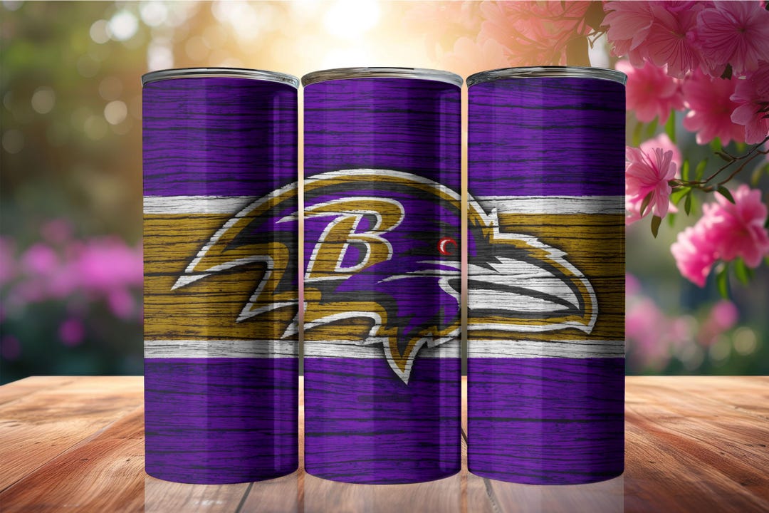 RAVEN 20oz Skinny Tumbler Wrap PNG, Sports-themed Tumbler Design ...