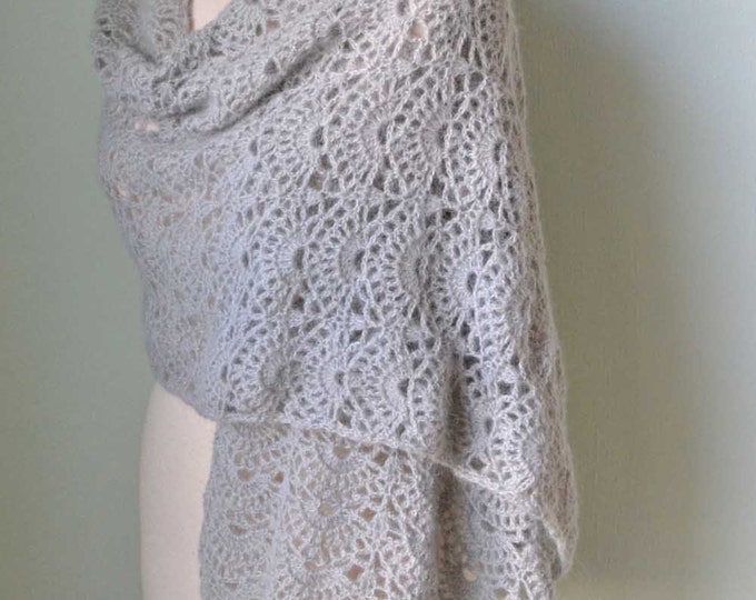 SILVER Crochet Shawl Pattern PDF - Etsy