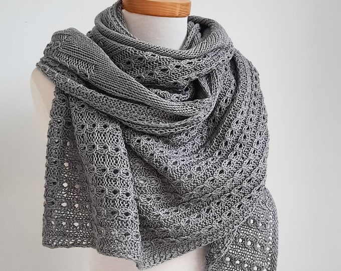 Knit Shawl Pattern: Mandarin Lace Shawl Knitting Pattern - Etsy Canada