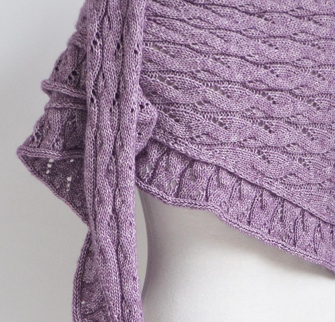 Knitted Shawl Pattern - XIAN, INSTANT DOWNLOAD, Pdf - Etsy