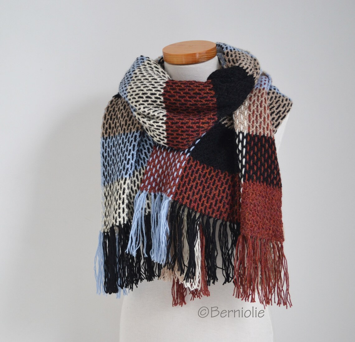 Crochet Shawl Pattern PENNY Rectangular Wrap Scarf Color - Etsy