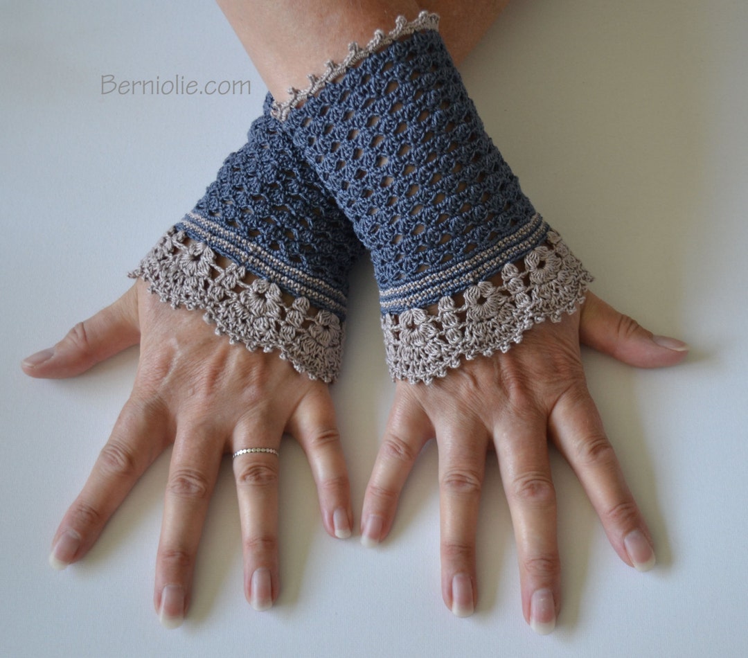 EMMA, Crochet Cuff Pattern, Wristlet, Wrist Warmer, Fingerless Gloves ...