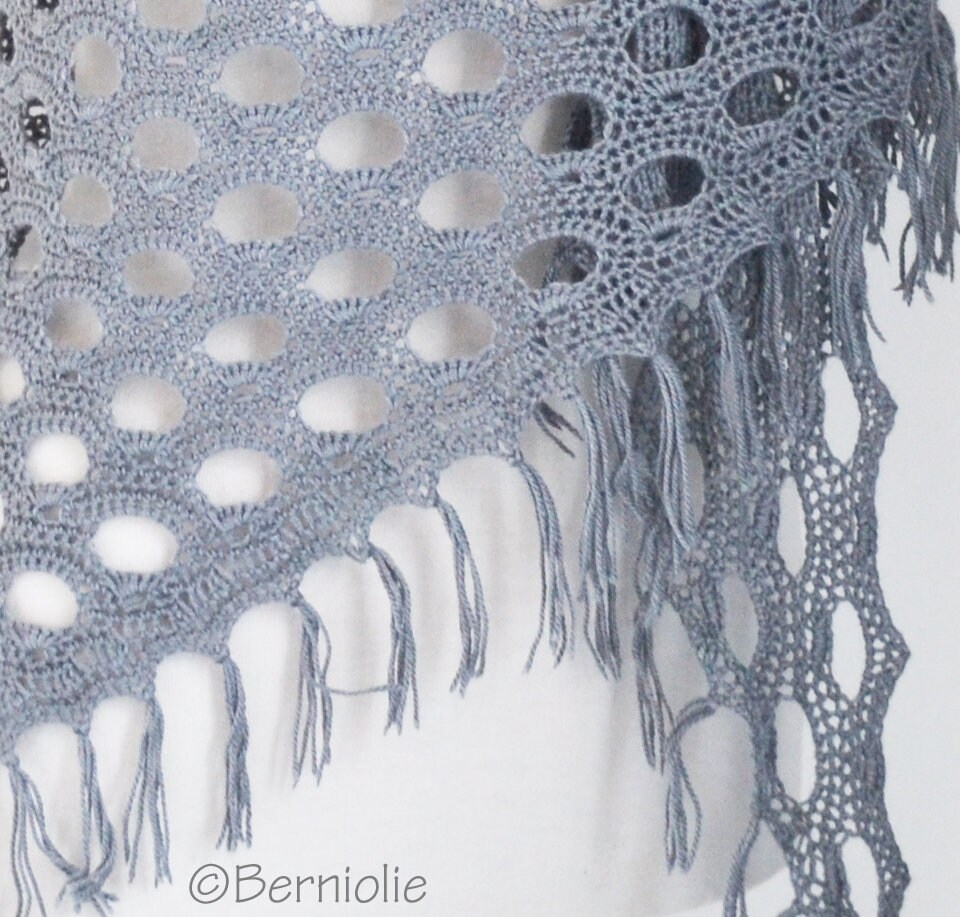 Crochet Shawl Pattern TOBY Bottom up Crochet Wrap Triangle | Etsy