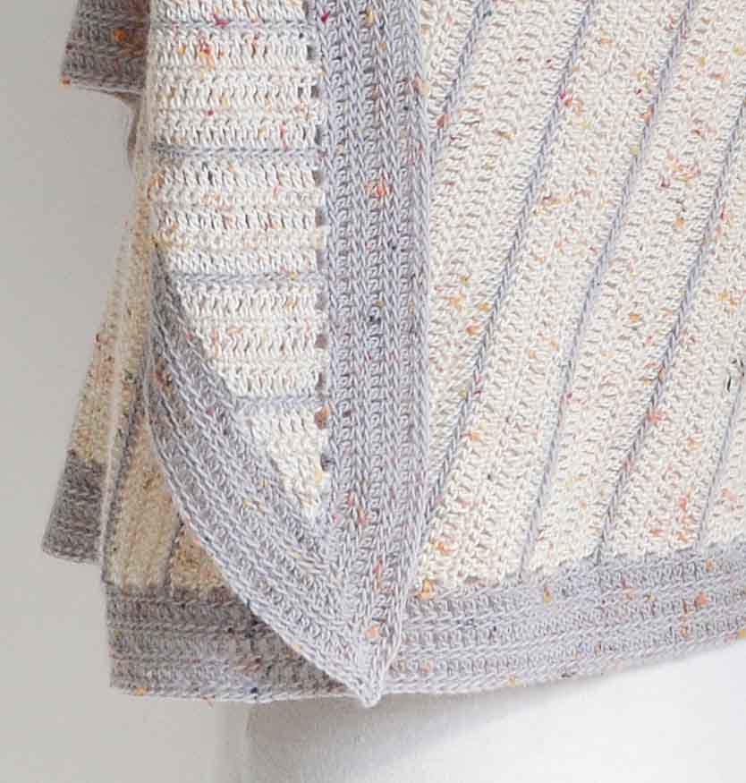 Crochet Shawl Pattern - CHLOE, Crochet Wrap Scarf, Striped Wrap ...