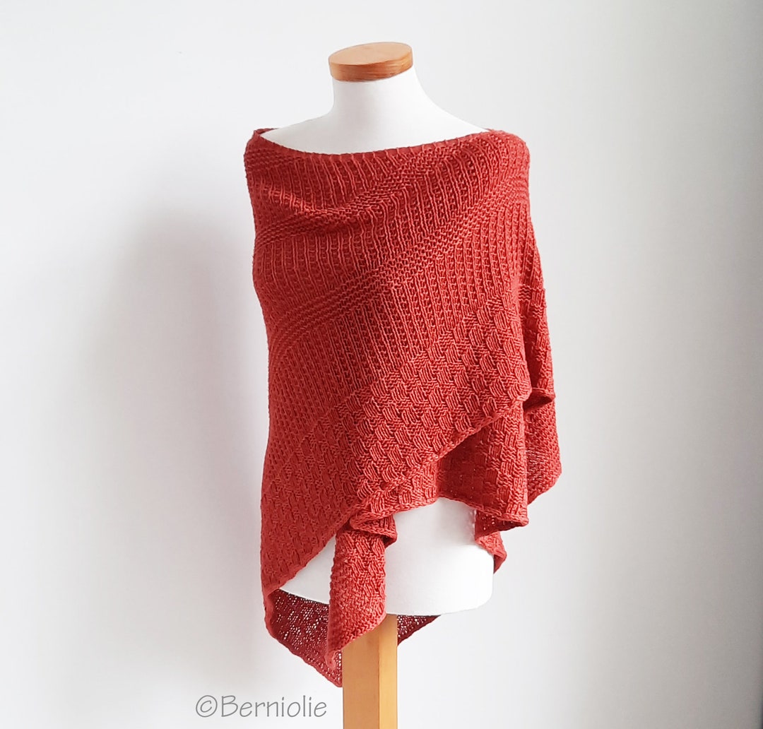 Knitted Shawl Pattern, AMIRA, Triangle Knitted Scarf, Worked Top Down ...