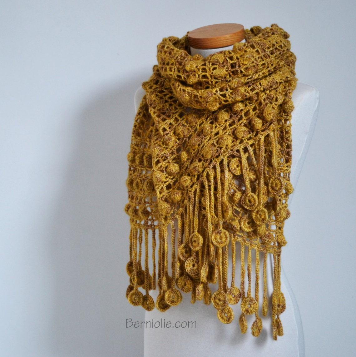 Crochet Shawl Pattern BASILIA Rectangle Scarf Crochet | Etsy
