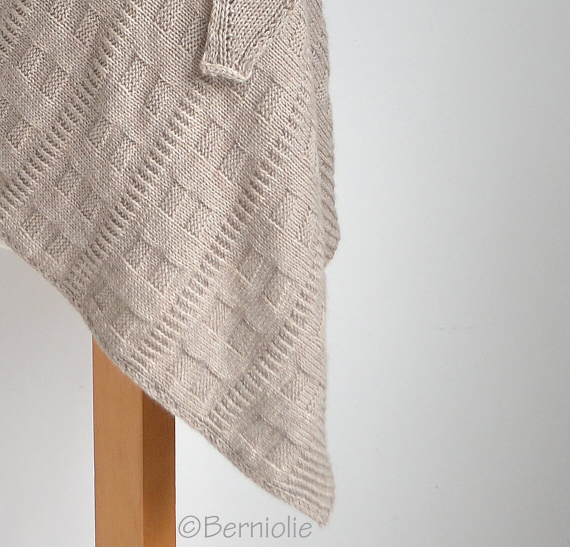 Knitted Shawl Pattern, TILES, Triangle Knitted Scarf, Worked Sideways ...