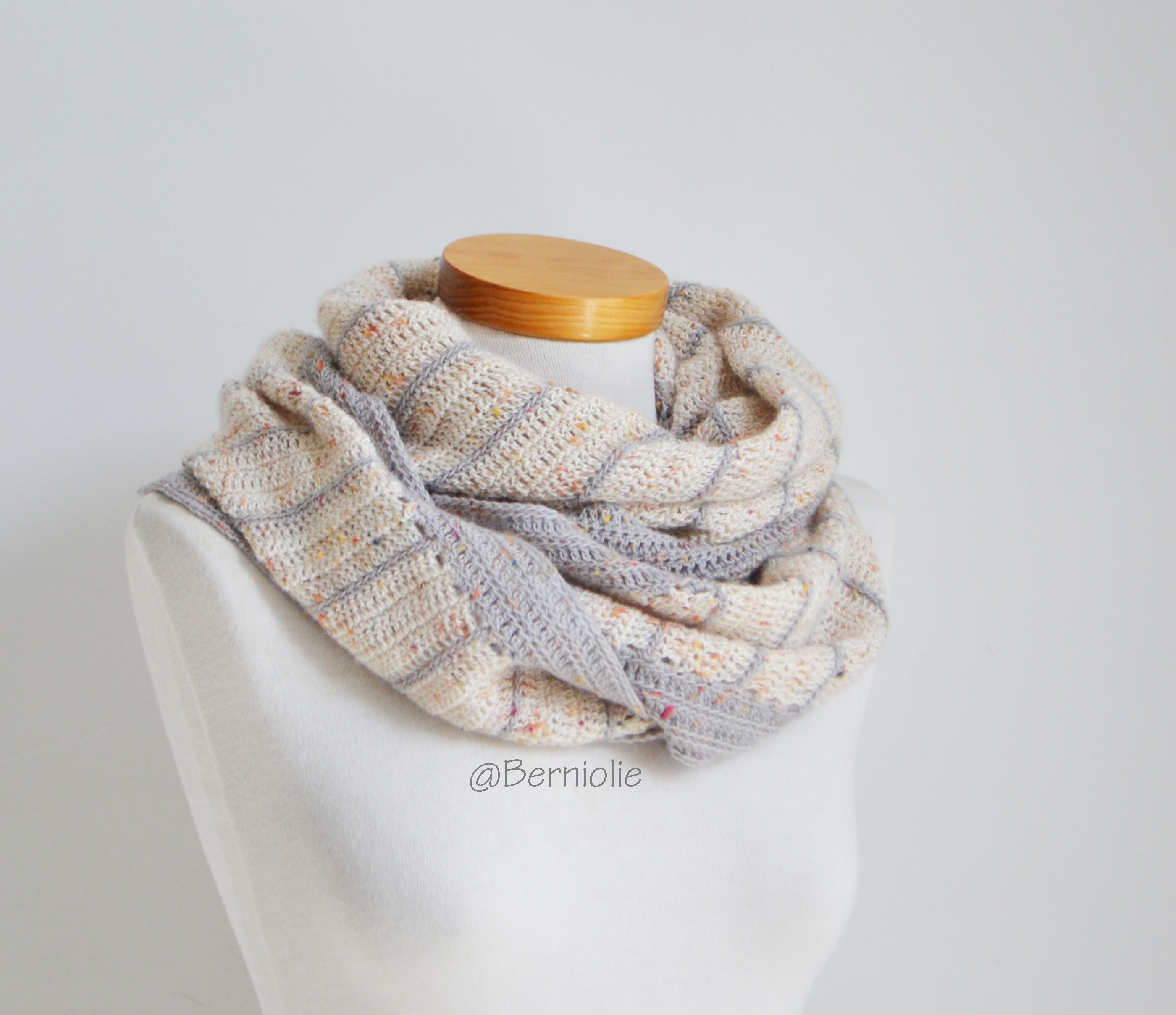 Crochet Shawl Pattern - CHLOE, Crochet Wrap Scarf, Striped Wrap ...