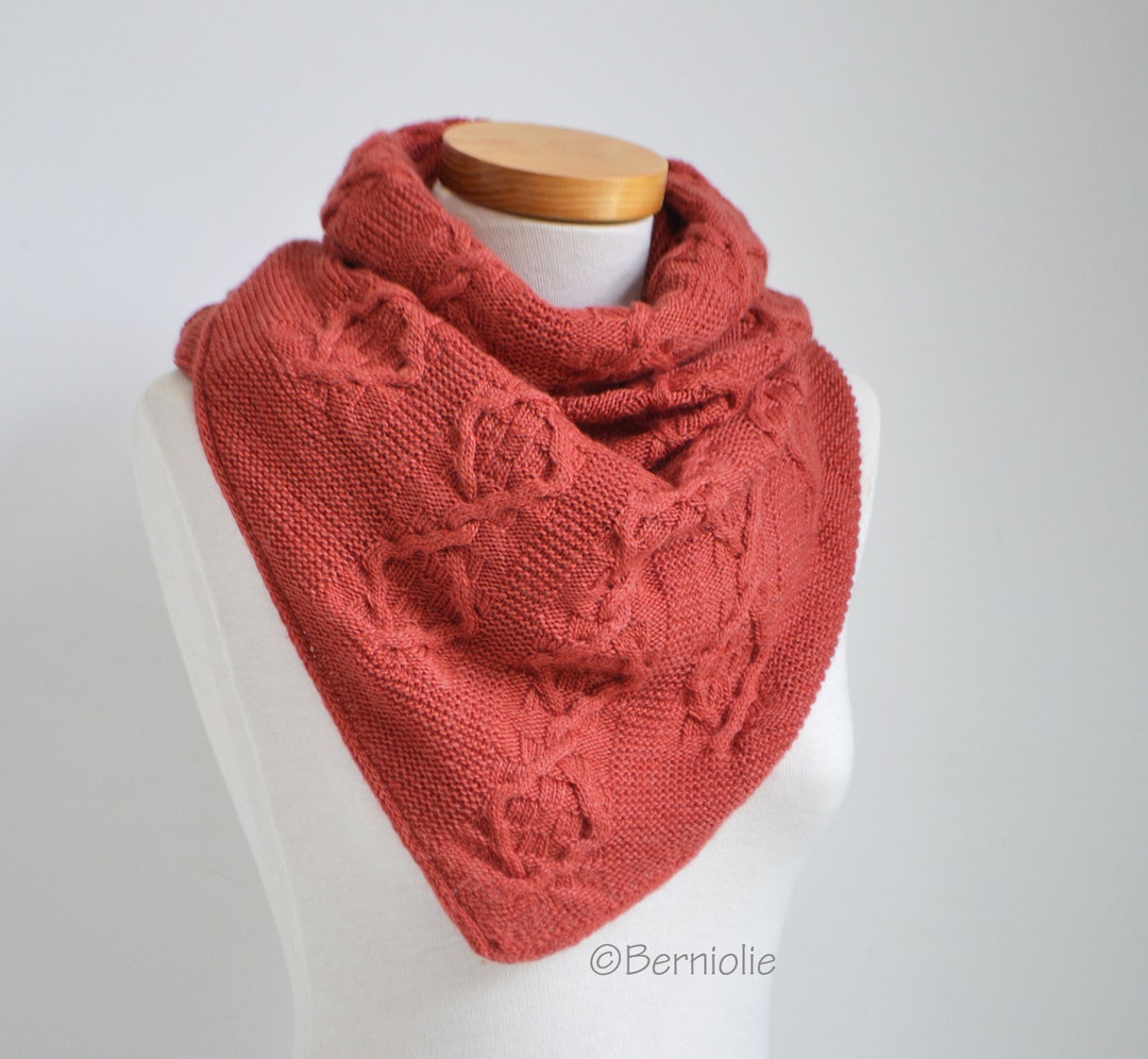 Knitted Shawl Pattern - YRSA, INSTANT DOWNLOAD, Knitted Bottom up ...