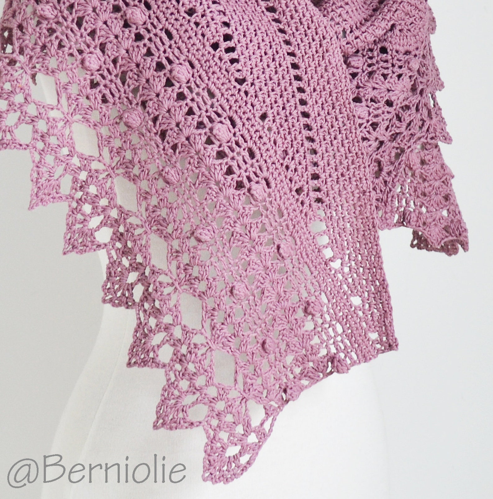 Crochet Shawl Pattern ROWENA Crescent Scarf Wrap Lace - Etsy
