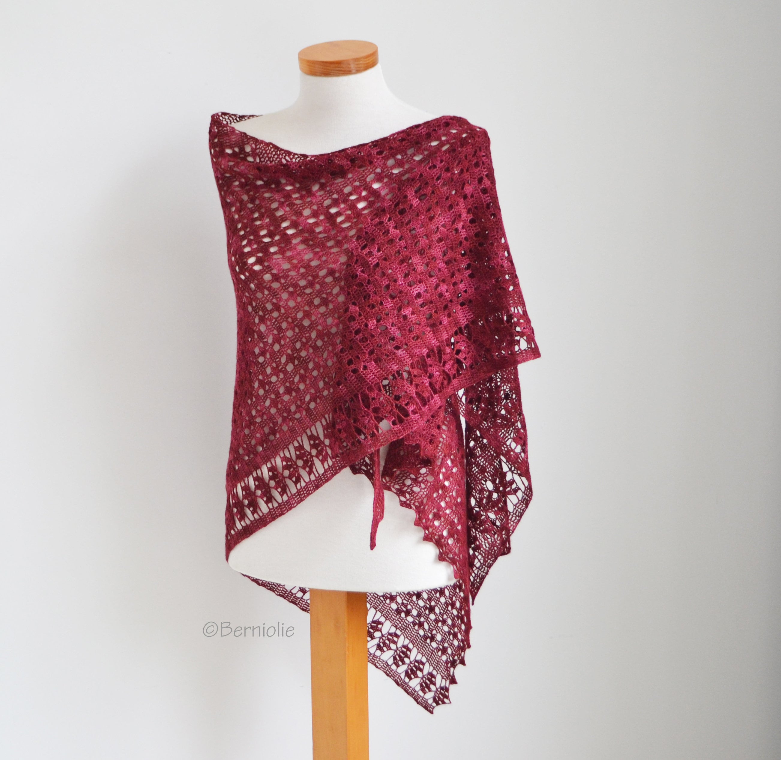 Crochet Shawl Pattern - SYRINX, Triangle Crochet Wrap Scarf, Worked ...