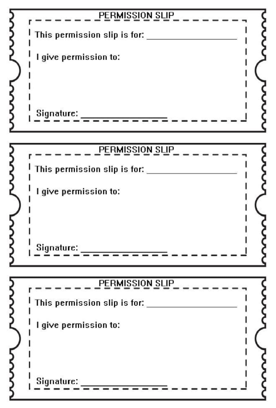Permission Slips - Etsy
