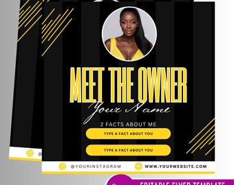 Meet the Owner Flyer, Meet the Ceo Editable Flyer, Instagram Post Flyer ...