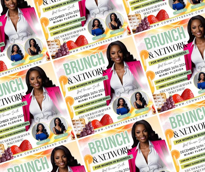 Business Brunch, Brunch Flyers, Webinar, Marketing Flyer, Social Media ...