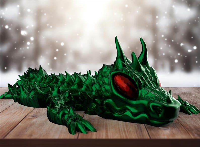 Aqua Scale Flexi Dragon STL File for 3D Printing - Printable Flexible ...