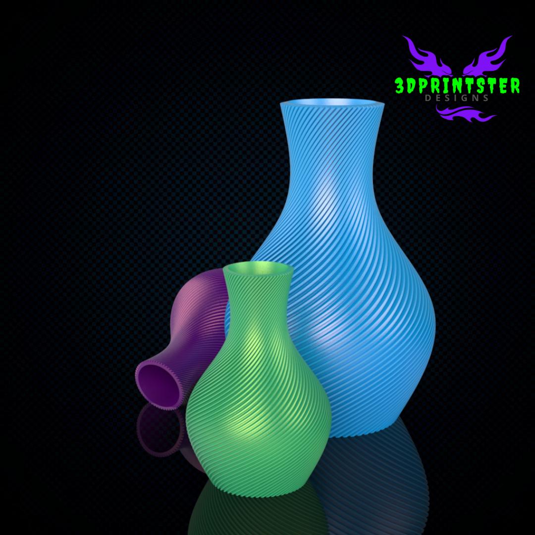 Swirl Vase NO.2 | 3D Print STL File for Home Decor & Unique Gifts ...