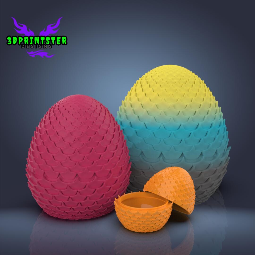 Majestic Dragon Egg STL File: 3D Printing Fantasy Decor (digital File ...