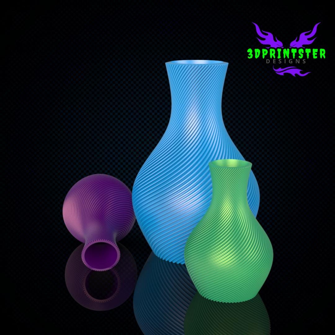 Swirl Vase 3D Print STL File: Modern Art Home Decor (DIY Project) - Etsy