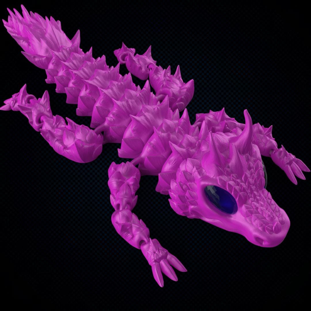 Aqua Scale Flexi Dragon STL File for 3D Printing Printable Flexible ...