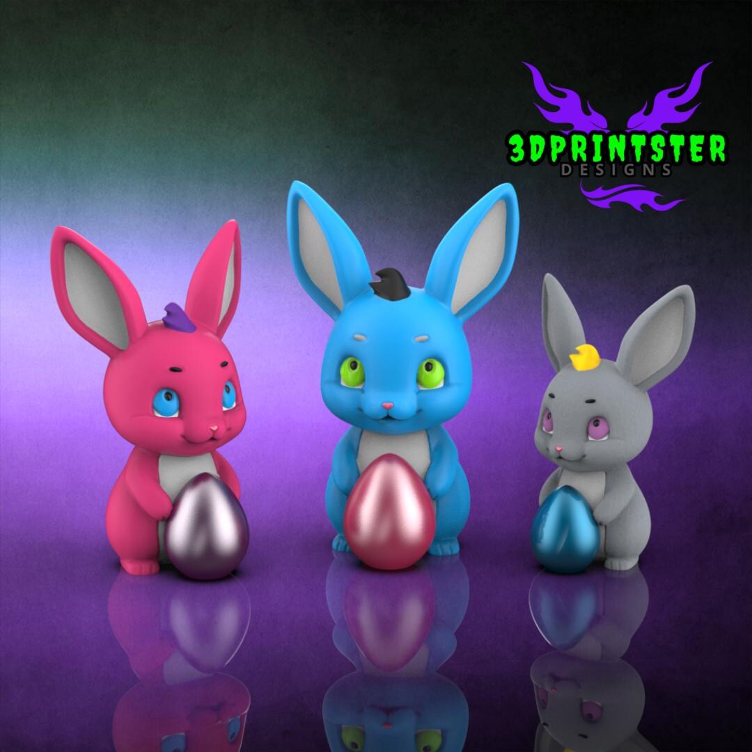 Easter Bunny Bunbun Mcfluff STL Digital Download | Cute Gift for Kids & Adults, 3D Printable ...