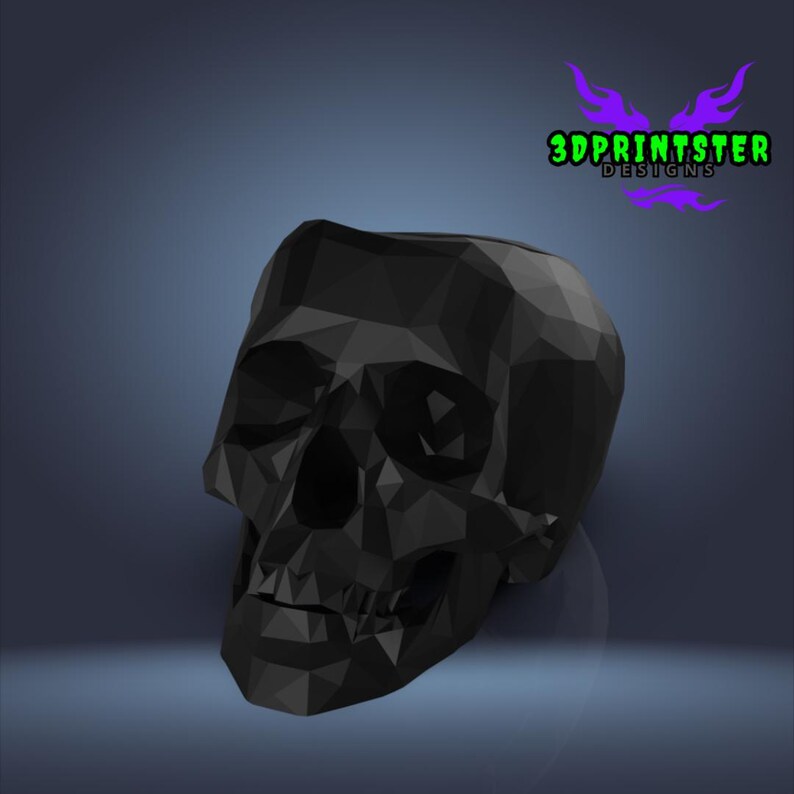 Low Poly Skull Bowl STL File | 3D Printable Design for Unique Decor ...
