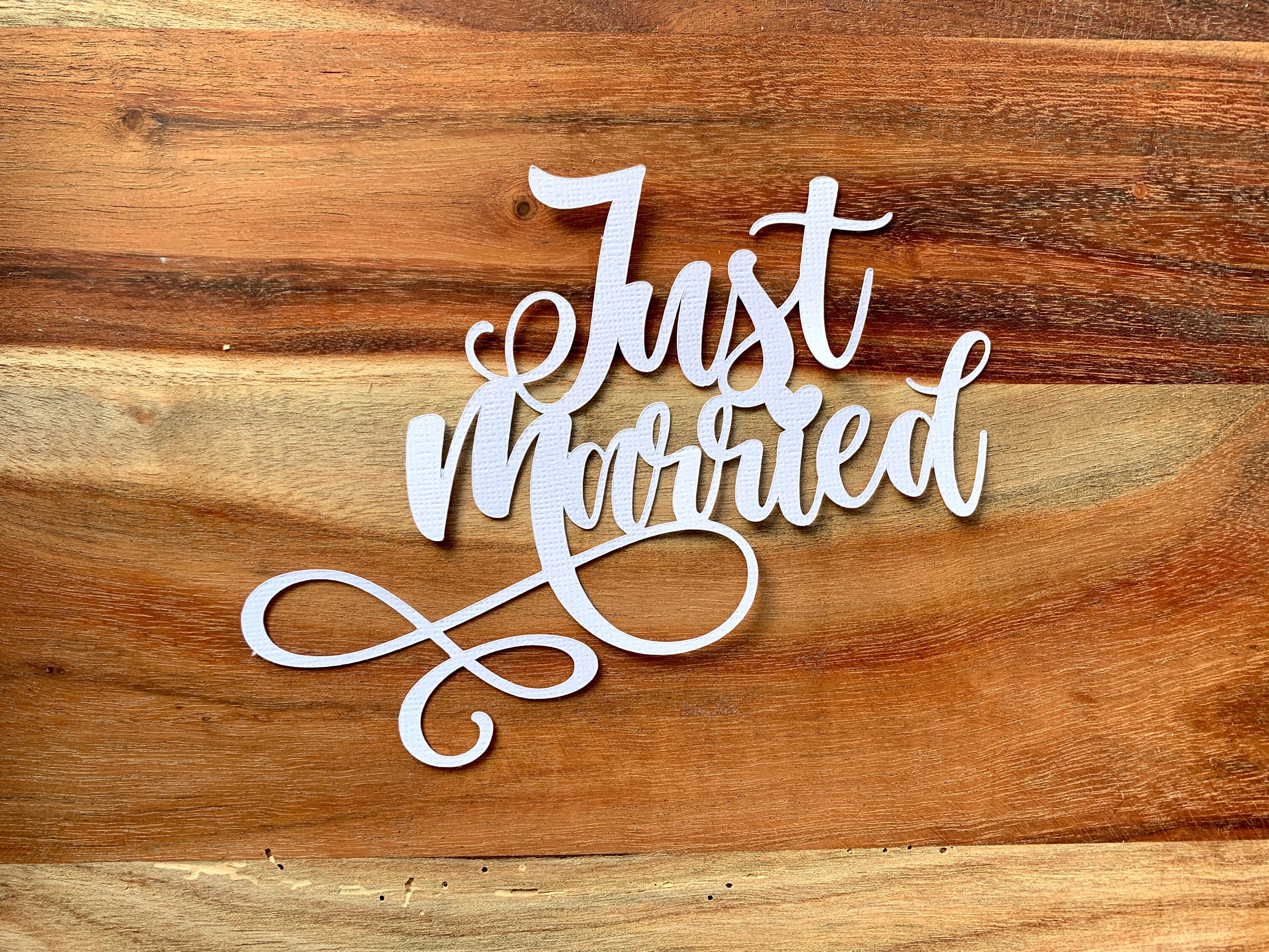 JUST MARRIED, Die Cut, Cut Out | Scrapbooking | Card Making | Craft ...