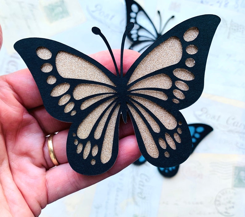 Two Layer Butterfly Cut Outs Die Cuts Assemble Yourself - Etsy