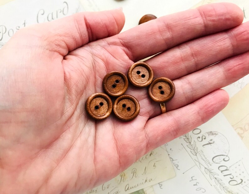 Half Inch 15mm DARK Coffee Coloured Round Buttons Pack of - Etsy
