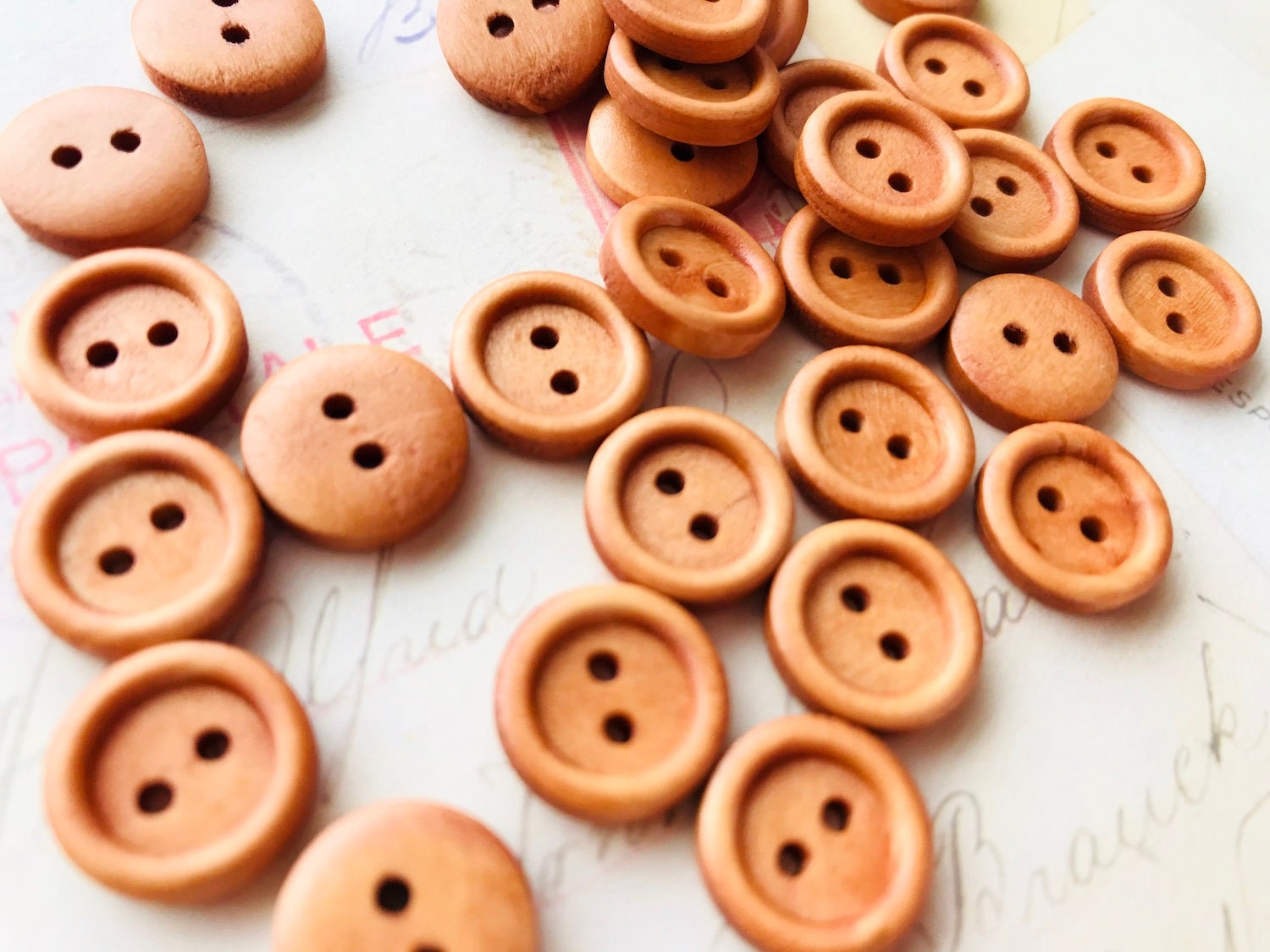 Light Brown Caramel Coloured Round Wooden Buttons - 13mm - Etsy Australia