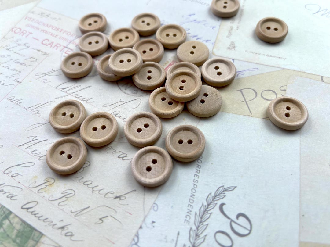 Round Wooden Buttons, Half Inch, 15mm - Pack of 30 - Etsy