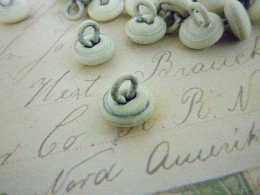 Vintage Metal Dome Buttons Cream Pack of 10 - Etsy