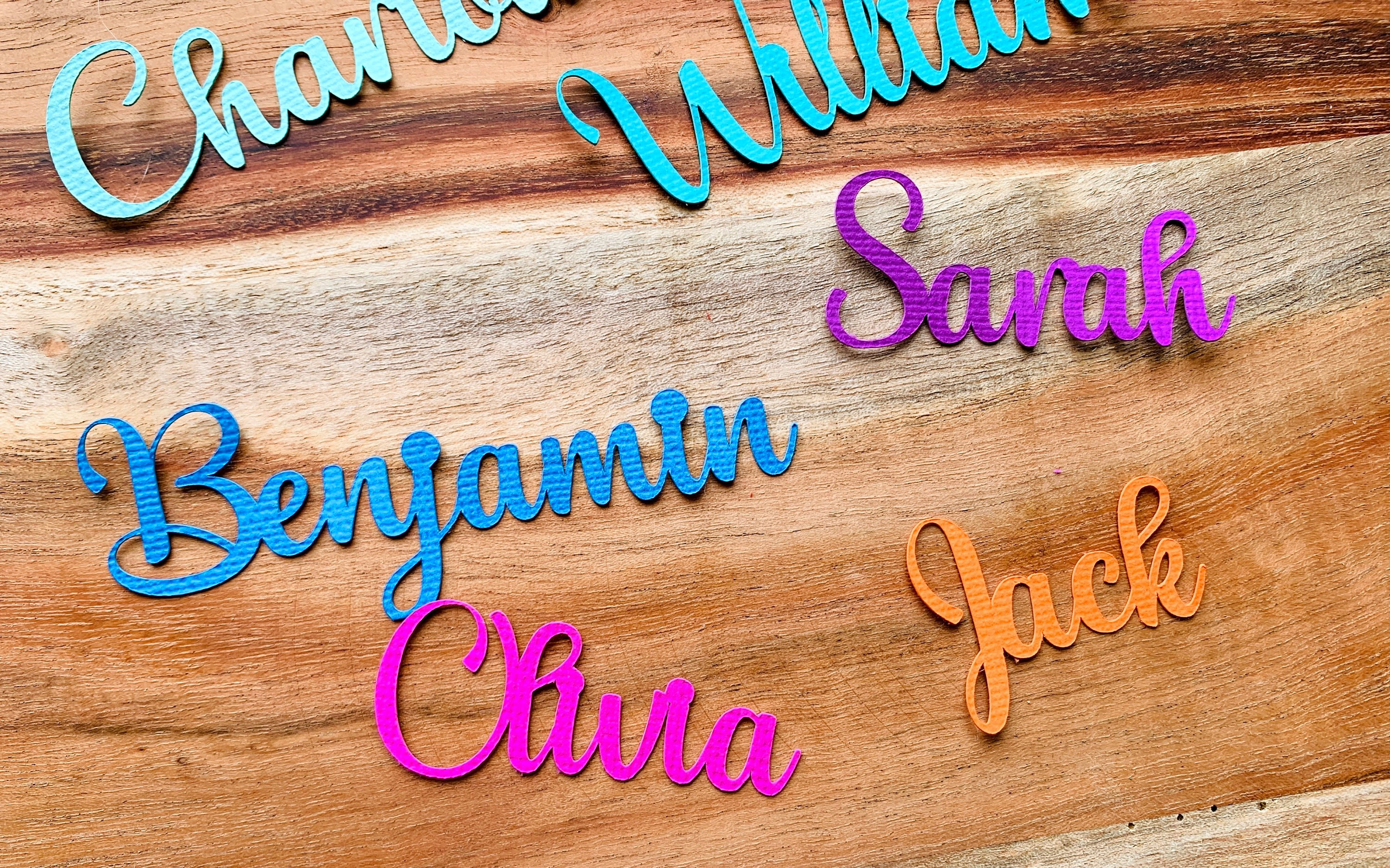 Custom Name Die Cuts Cut Outs Personalised Card Making - Etsy