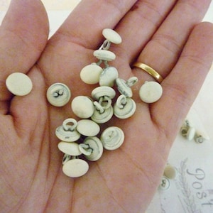Vintage Metal Dome Buttons Cream Pack of 10 - Etsy