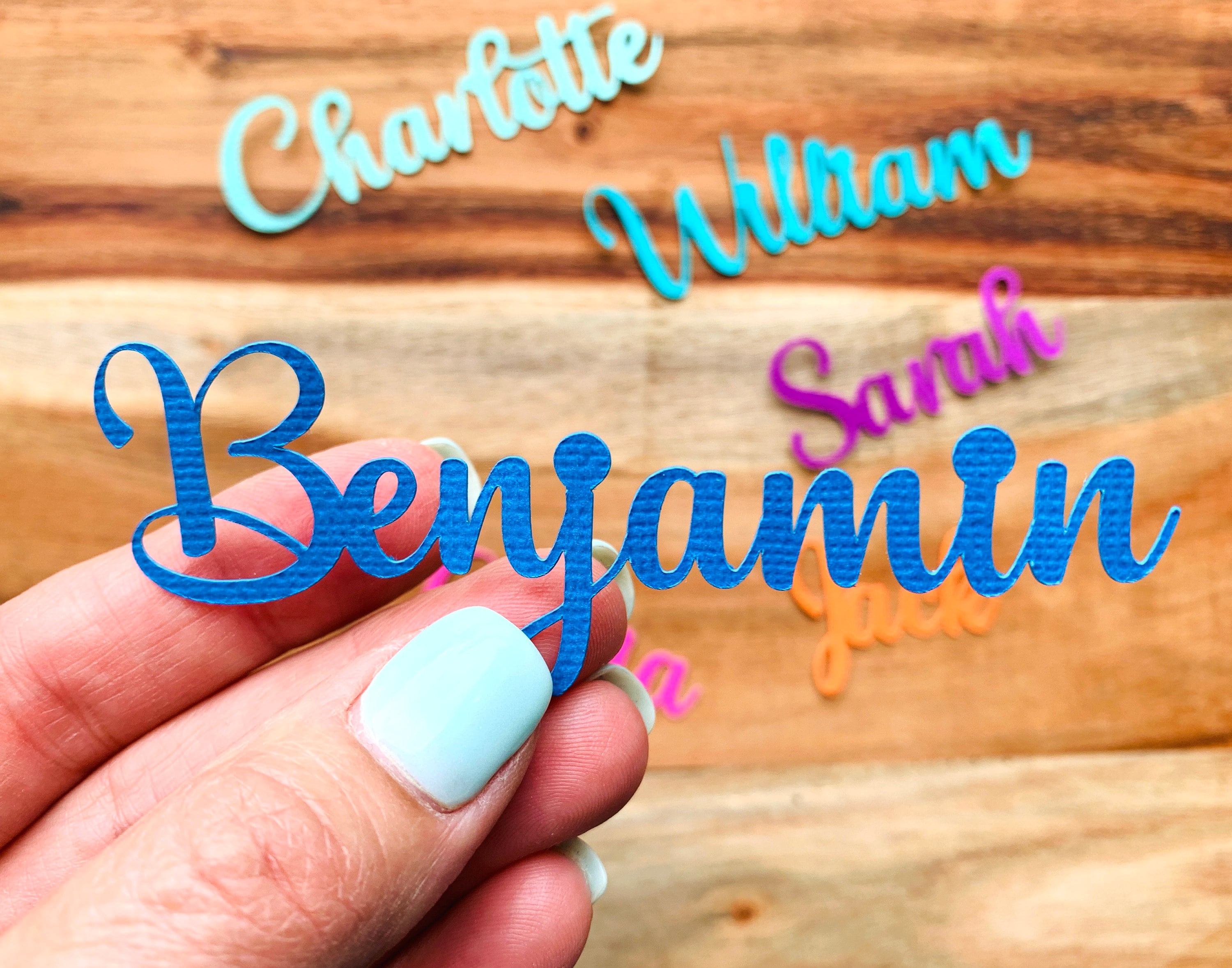 Custom Name Die Cuts Cut Outs Personalised Card Making - Etsy