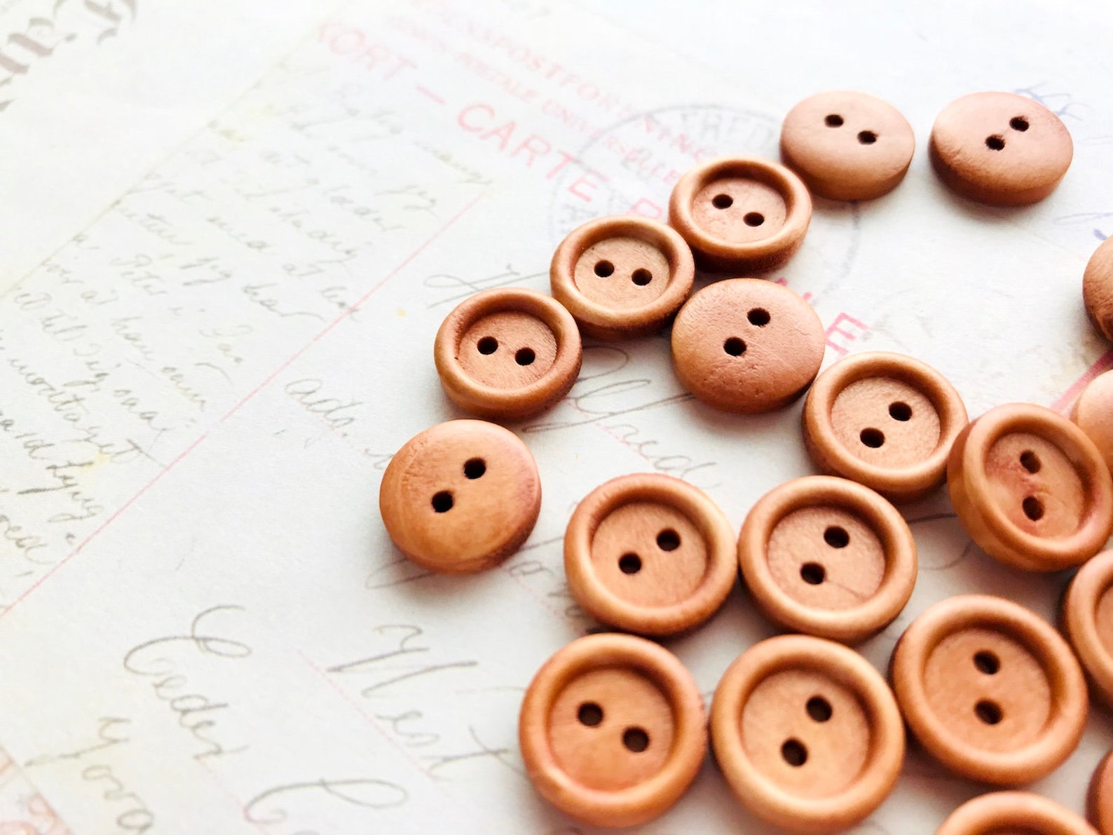 Light Brown Caramel Coloured Round Wooden Buttons - 13mm - Etsy Australia