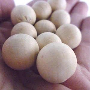 Round Wood Balls NO HOLE Natural 16mm Pack of 50 - Etsy
