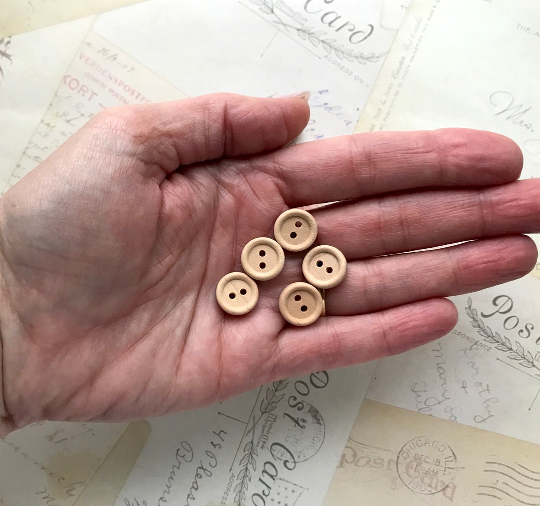 SMALL Round Wooden Buttons - 13mm - Etsy