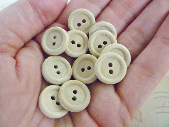 Half Inch Round Buttons 15mm Natural | Etsy