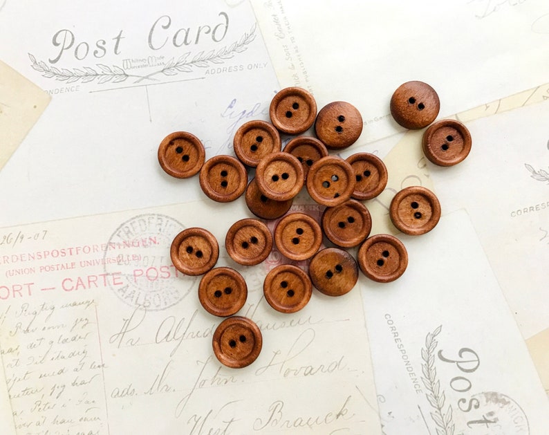Half Inch 15mm DARK Coffee Coloured Round Buttons Pack of - Etsy