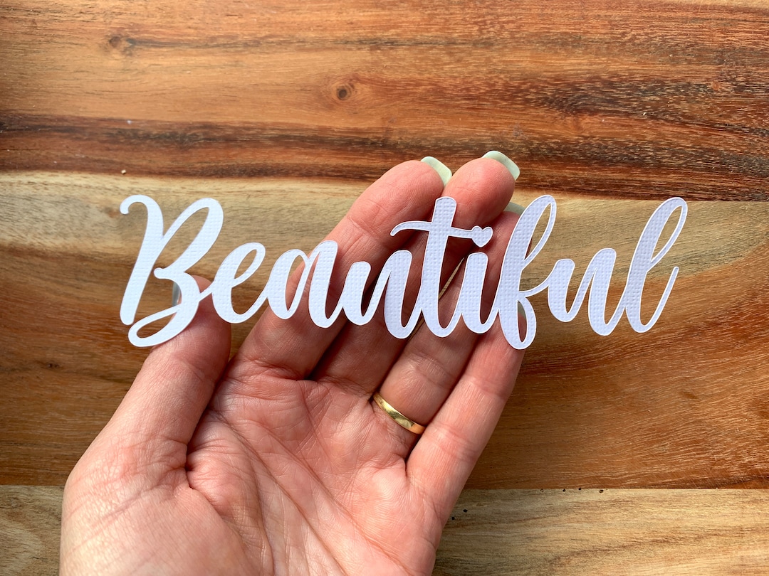 BEAUTIFUL, Die Cut, Cut Out Scrapbooking Card Making Craft Physical ...