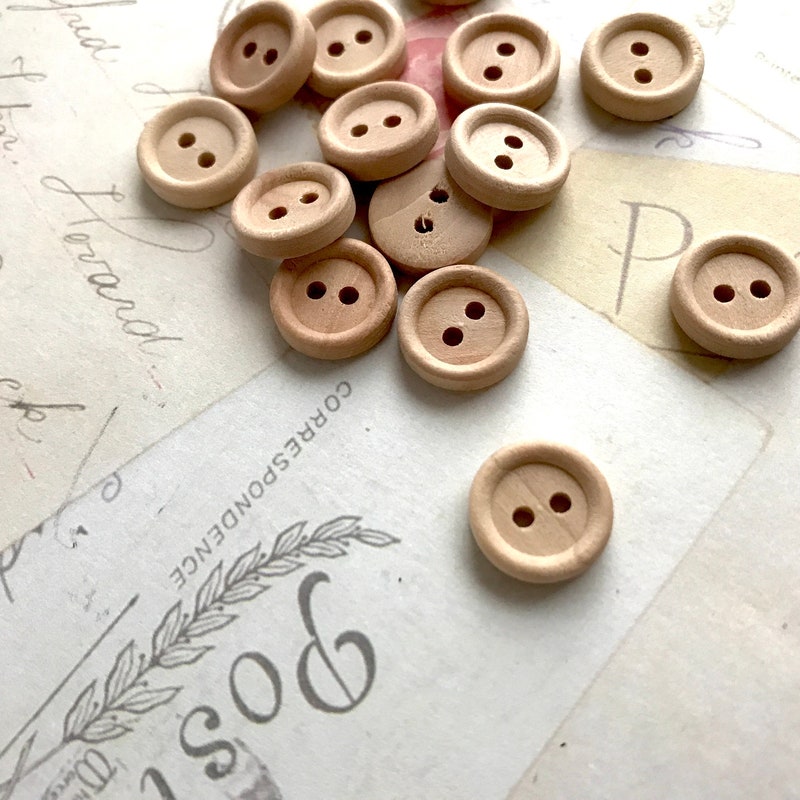 Round Wooden Buttons - Etsy