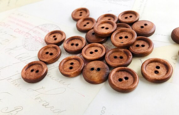 Half Inch 15mm DARK Coffee Coloured Round Buttons Pack of - Etsy