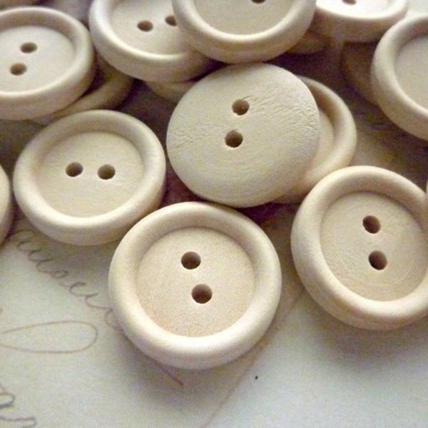 Round Wooden Buttons - Etsy