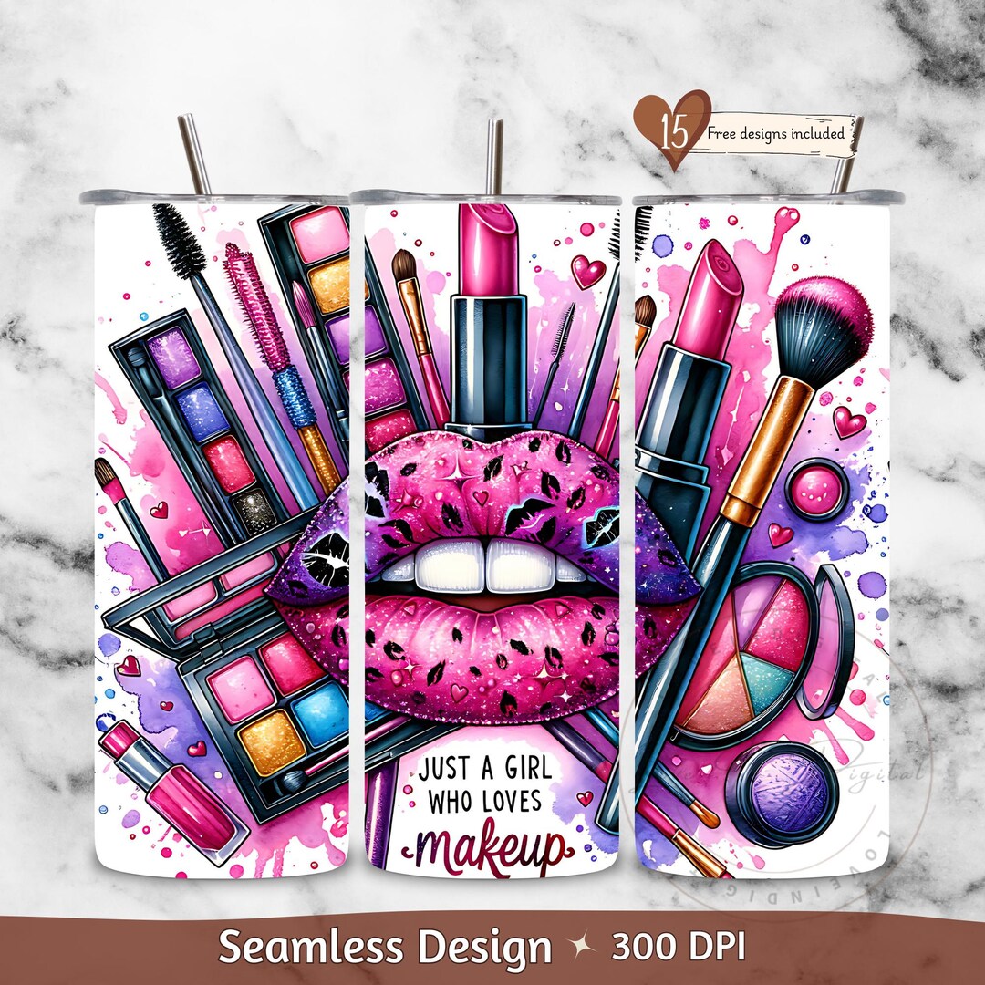 Just a Girl Who Loves Makeup, Makeup Artist 20 Oz Skinny Tumbler ...