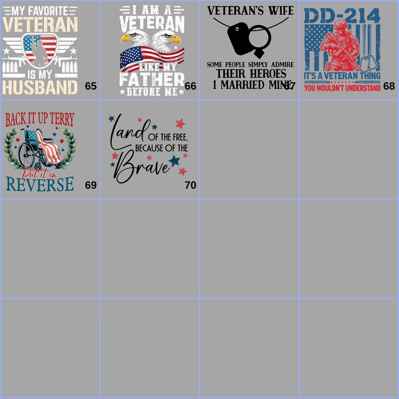 70+ Veterans Day Bundle DTF, Bundle, Military Appreciation Ready to ...