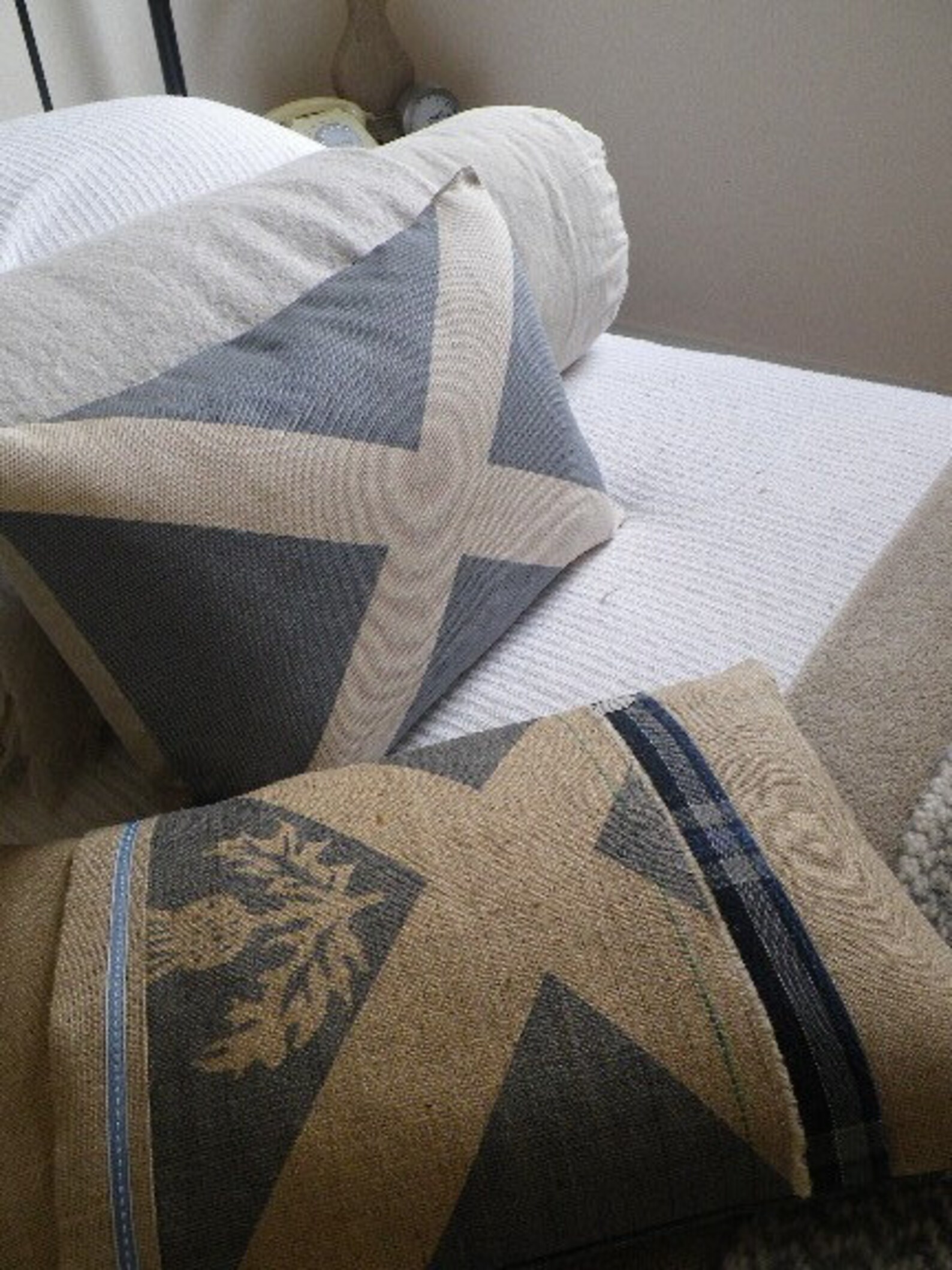 Hand Printed Rustic Scottish Saltire Flag Cushion Cover - Etsy