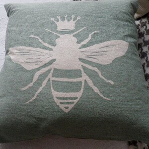 Hand Printed Queen Bee Cushion Cover - Etsy